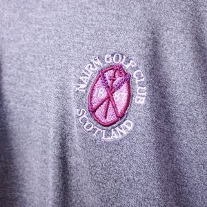 Burberry | Shirts | Burberry Nairn Golf Club Logo Gray Cotton Polo ...